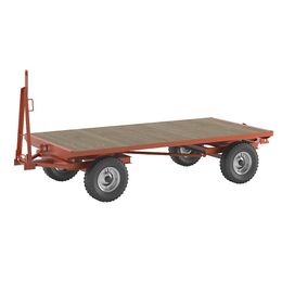 Schlepperanhänger, 4-Rad-Doppel-Drehschemel-Lenkung, Tragfähigkeit 5 t, Ladefläche 3,0 x 1,5 m, Luftreifen kaiserkraft