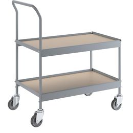 eurokraft pro Abräumwagen, LxBxH 840 x 470 x 955 mm, mit 4 Lenkrollen, Rad-Ø 100 mm