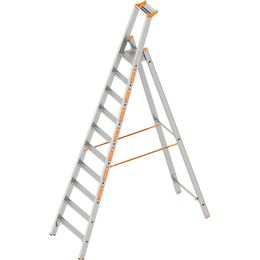 Layher Stufen-Stehleiter, einseitig begehbar, 10 Stufen inkl. Plattform