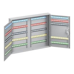 Schlüsselschrank, 2-türig, komplett mit Schlüsselanhängern, 200 Haken, HxBxT 550 x 730 x 80 mm kaiserkraft