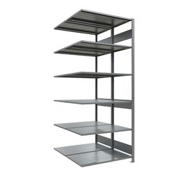 eurokraft pro Steckregal, doppelreihig, Fachboden-BxT 1000 x (2 x 600) mm, verzinkt, Höhe 2500 mm, Anbauregal