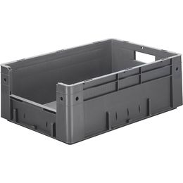Euro-Stapelbehälter mit Eingriff, Volumen 38 l, LxBxH 600 x 400 x 210 mm, VE 2 Stk, grau kaiserkraft