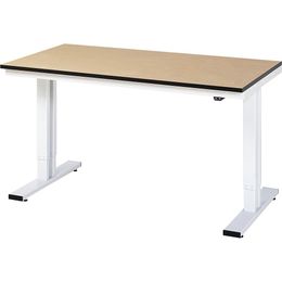 Rau Arbeitstisch, elektrisch höhenverstellbar - Tragkraft 300 kg, Höhe 720 - 1120 mm, MDF-Platte, BxT 1500 x 800 mm