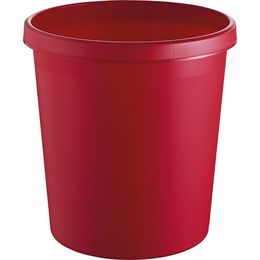 Helit Papierkorb aus Polyethylen, Volumen 18 l, HxØ 320 x 310 mm, rot, VE 15 Stk