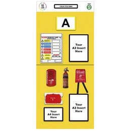 Regal-Infoboard Einzelmarkierung, Brandschutz, HxB 2000 x 900 mm, gelb kaiserkraft