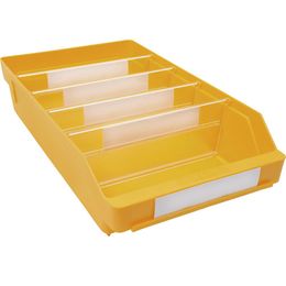 STEMO Regalkasten aus hochschlagfestem Polypropylen, gelb, LxBxH 400 x 240 x 95 mm, VE 15 Stk