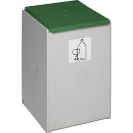 Var Wertstoffsammler aus Kunststoff, Einzelbehälter mit 60 l Volumen, grün
