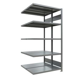 eurokraft pro Steckregal, doppelreihig, Fachboden-BxT 1300 x (2 x 500) mm, verzinkt, Höhe 2000 mm, Anbauregal