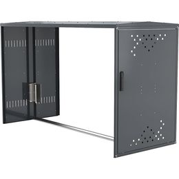 WSM Fahrradbox, Anbauelement mit Giebeldach, ohne Seitenwand