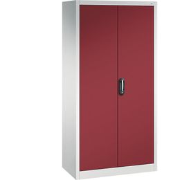 C+P ACURADO Universalschrank, BxT 930 x 500 mm, lichtgrau / rubinrot