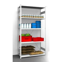 eurokraft pro Hygiene-Steckregal, Regalhöhe 2350 mm, 5 Fachböden, BxT 1275 x 685 mm, Grundregal