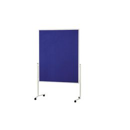 MAGNETOPLAN Moderationstafel, Rahmen weiß, einteilig, Filz blau