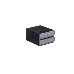 Schubladenmagazin aus Polystyrol, HxBxT 202 x 322 x 344,5 mm, 4 Schubladen, grau kaiserkraft