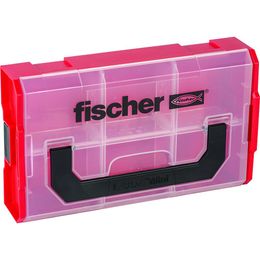 Fischer FixTainer, leer, mit Tragegriff und transparentem Deckel, stapelbar