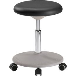 bimos Labor-Arbeitshocker, Höhenverstellbereich 460 - 650 mm, Sitzpolster aus PU-Schaum, schwarz