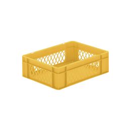 Euro-Format-Stapelbehälter, Wände durchbrochen, Boden geschlossen, LxBxH 400 x 300 x 120 mm, gelb, VE 5 Stk kaiserkraft