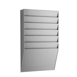 PAPERFLOW Sortiertafel, 1 x 6 Fächer, HxBxT 505 x 311 x 79 mm, alusilber