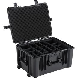 Schaumstoff-Universalkoffer, 70 l, mit Trennstegen, Außen-LxBxH 665 x 495 x 340 mm, schwarz kaiserkraft