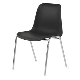 Kunststoff-Schalenstuhl EUROPA, ohne Polster, Sitzschale anthrazit, VE 4 Stk kaiserkraft