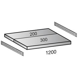 Fachboden für CLEANA-Steckregal, Bodenbreite 1200 mm, Tiefe 500 mm kaiserkraft