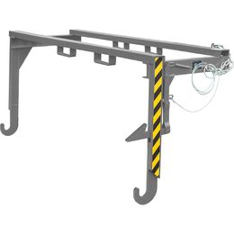 eurokraft pro Stapler-Traverse zu Kipp- und Stapelbehälter, nicht kranbar, Traglast 2000 kg, für Behältergröße 2 m³