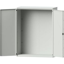 eurokraft pro Schwerlastschrank JUMBO aus Stahlblech, Leerschrank ohne Mitteltrennwand, lichtgrau/lichtgrau