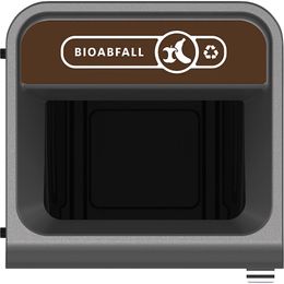 Rubbermaid Wertstoffsammler Configure™, verzinkter Stahl, Volumen 125 l, braun