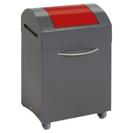 Wertstoffsammler, flammverlöschend, BxT 380 x 320 mm, Volumen 45 l, Einwurf feuerrot kaiserkraft