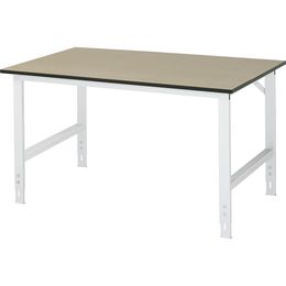 Rau Arbeitstisch, höhenverstellbar, Gestell 60 x 30 mm, MDF-Platte, BxT 1500 x 1000 mm, lichtgRau