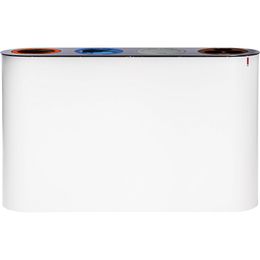 Wertstoffsammelstation Lune, 4 x 38 Liter, weiß kaiserkraft