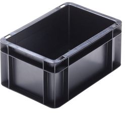 ESD-Stapelbehälter aus Polypropylen, Außen-LxBxH 300 x 200 x 145 mm, Volumen 5,5 l, VE 8 Stk kaiserkraft