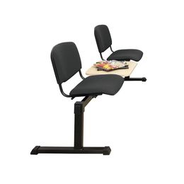 Traversenbank, mit Tisch, 1 Tisch, 2 Sitze, Polster anthrazit kaiserkraft