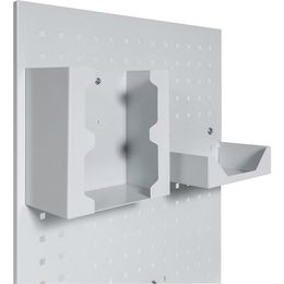 Zubehör-Set für Werkstatt-Hygienestation, 3 Halterungen zur Lochwandmontage, passend für Hygienestation kaiserkraft