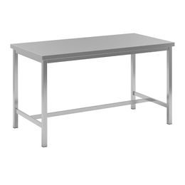 eurokraft basic Edelstahl-Arbeitstisch, 1 Mittelstrebe, Breite 1500 mm