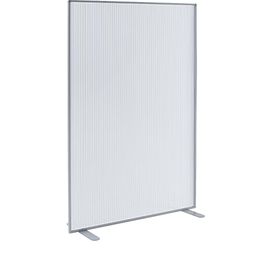Sichtschutz-Trennwand, mit Polycarbonat-Stegplatte, weißaluminium, HxBxT 1805 x 1200 x 480 mm kaiserkraft