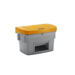 eurokraft pro Universal- und Streugutbehälter, mit Entnahmeöffnung, 200 l, Deckel orange