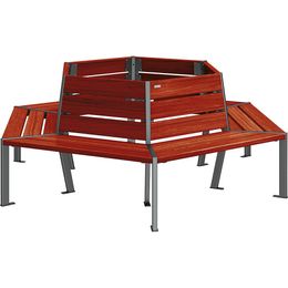 PROCITY Baumsitzbank SILAOS®, Höhe 821 mm, Länge 1929 mm, anthrazitgrau, mahagoni