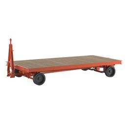 Schlepperanhänger, 4-Rad-Achsschenkel-Lenkung, Tragfähigkeit 8 t, Ladefläche 4,0 x 2,0 m, Vollgummireifen kaiserkraft