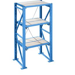 LISTA Schwerlast-Auszugregal, Einschubbreite 890 mm, Tiefe 860 mm, Grundregal, lichtblau