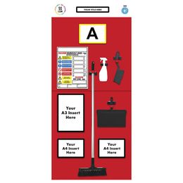 Regal-Infoboard Einzelmarkierung, Reinigung, HxB 2000 x 900 mm, rot kaiserkraft