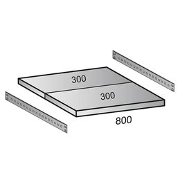 Fachboden für CLEANA-Steckregal, Bodenbreite 800 mm, Tiefe 600 mm kaiserkraft