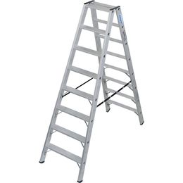 Krause Schwerlast-Stehleiter, beidseitig begehbar, bis 225 kg, 2x8 Stufen