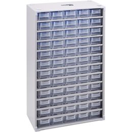 eurokraft pro Metall-Kleinteilemagazin, HxBxT 565 x 300 x 140 mm, 60 Schubladen, 60 Trennstege