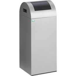 Var Selbstlöschender Wertstoffsammler, Volumen 60 l, HxBxT 800 x 320 x 320 mm, silber, Klappe anthrazit