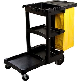 Rubbermaid Reinigungswagen, inkl. Vinyl-Abfallsack, LxBxH 1168 x 552 x 975 mm