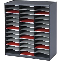 PAPERFLOW Sortierstation, aus Polystyrol, 36 Fächer, anthrazit