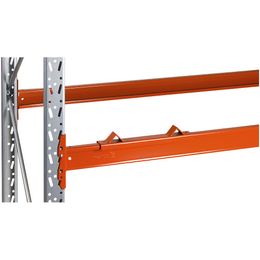 Fassauflage für Palettenregale Space, zum Aufstellen auf die Traverse, orange kaiserkraft