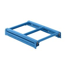 LISTA Auszugrahmen, BxT 890 x 1260 mm, Fachlast 800 kg, 100% ausziehbar, lichtblau