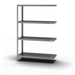eurokraft pro Schraubregal, Bauart leicht, verzinkt, Regalhöhe 1500 mm, Bodenbreite 1000 mm, Tiefe 400 mm, Anbauregal