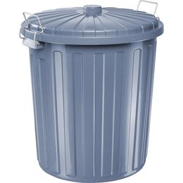 Abfalltonne mit Deckel, Polypropylen, grau, Volumen 73 l kaiserkraft
